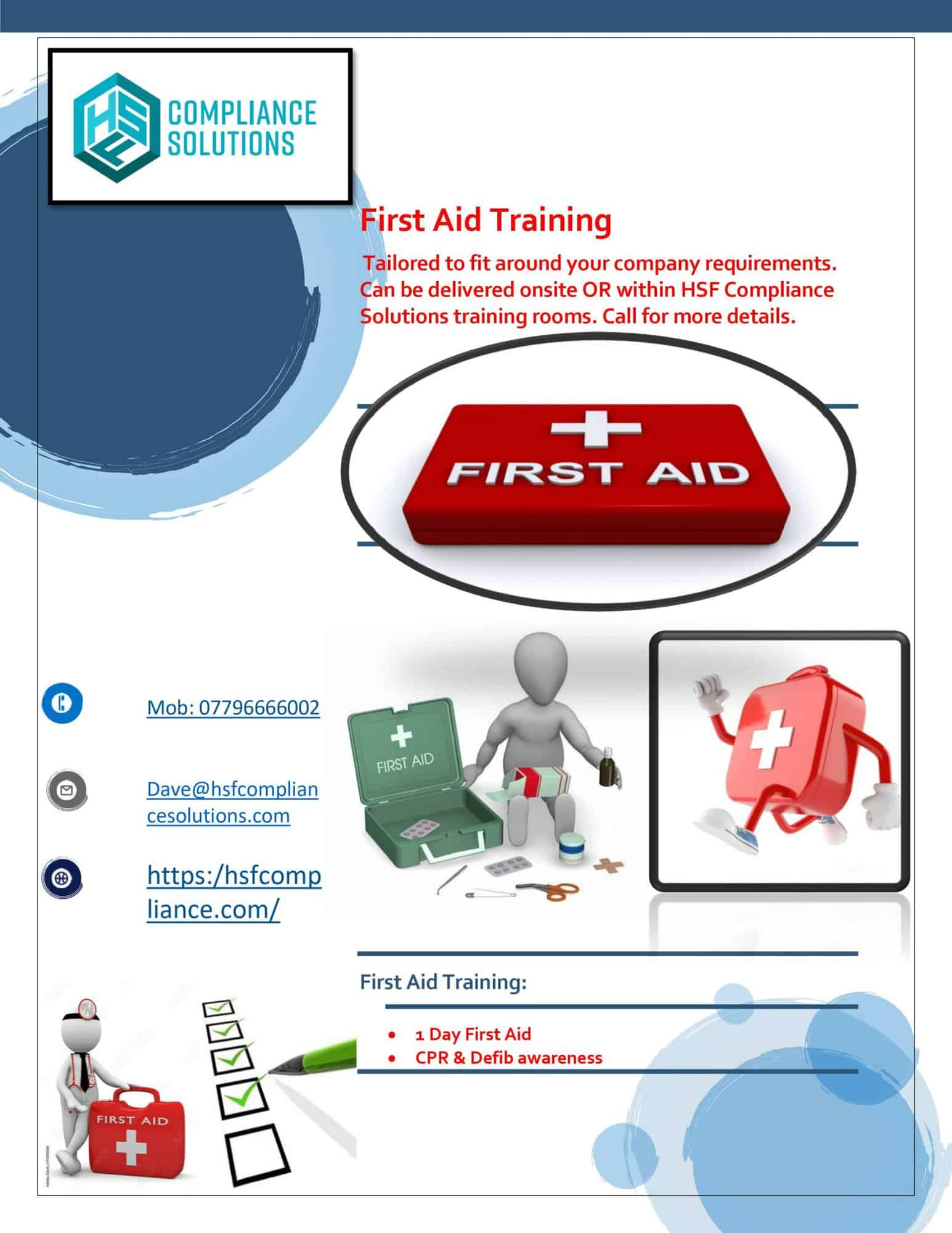 First Aid • HS&F Compliance Solutions | Health, Safety & Fire